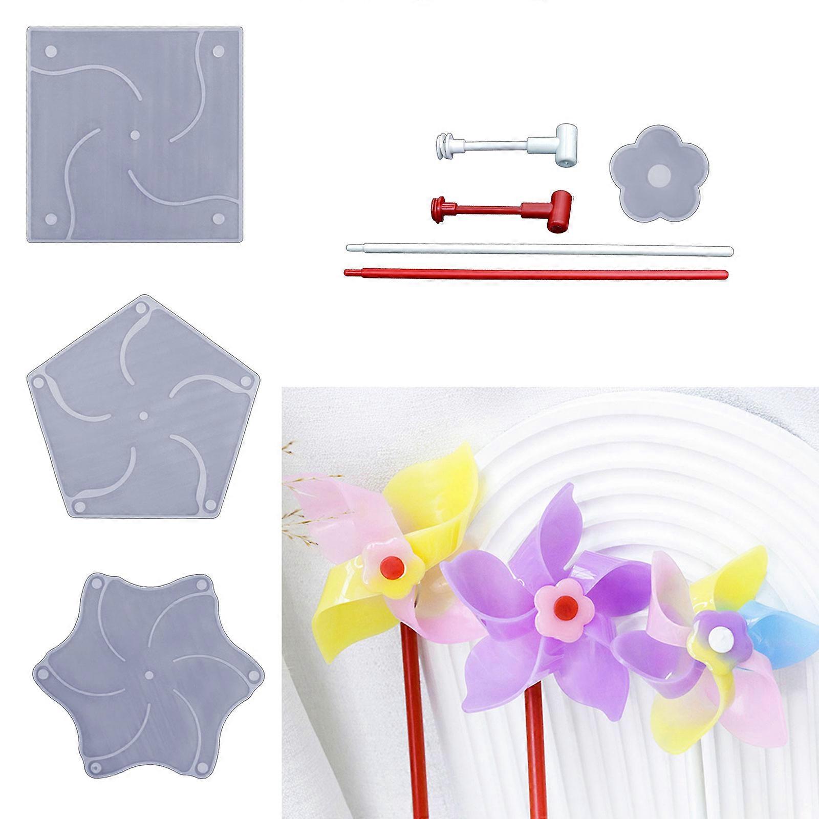 Rotary Windmill Resin Molds Silicone Kit Bundle Pinwheel Molds for ...
