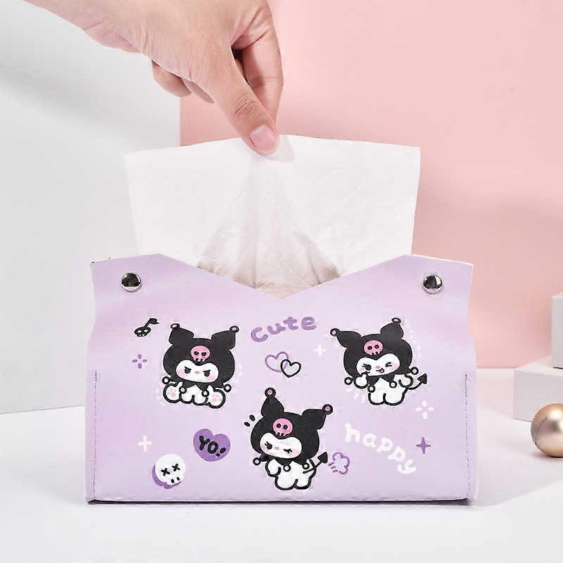 Sanrio Kuromi Girl Heart Cinnamoroll Tissue Box Cartoon Set Cat Tissue ...