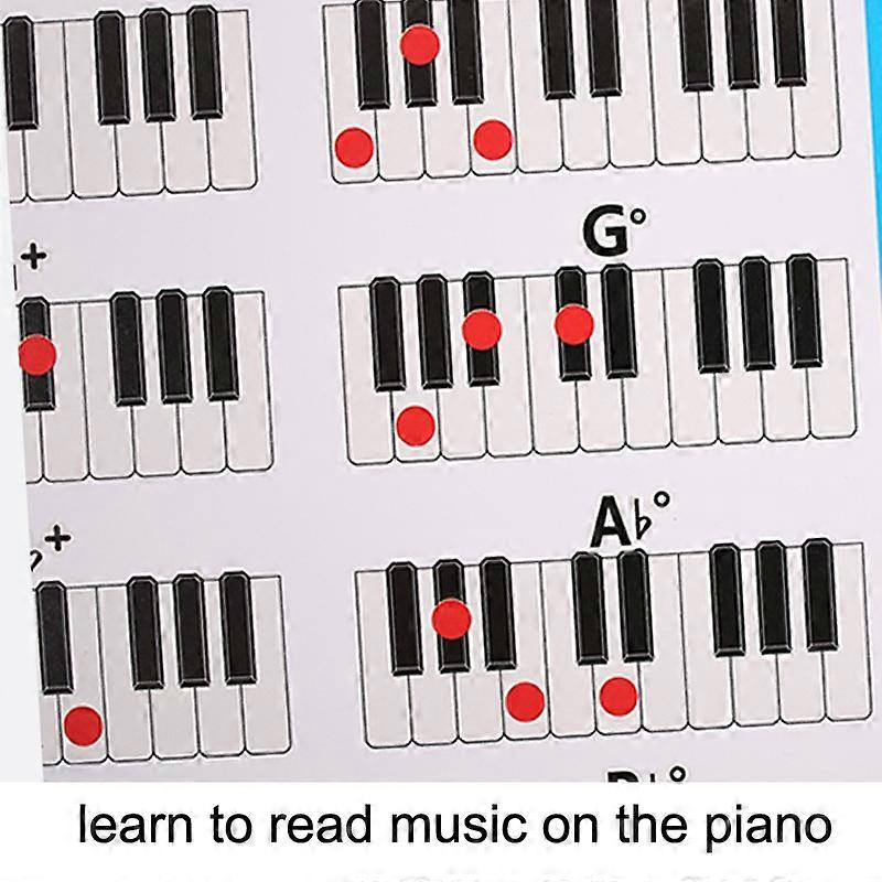 Staff Piano Chord Practice Picture Coated Paper 88 Keys Beginner Piano ...
