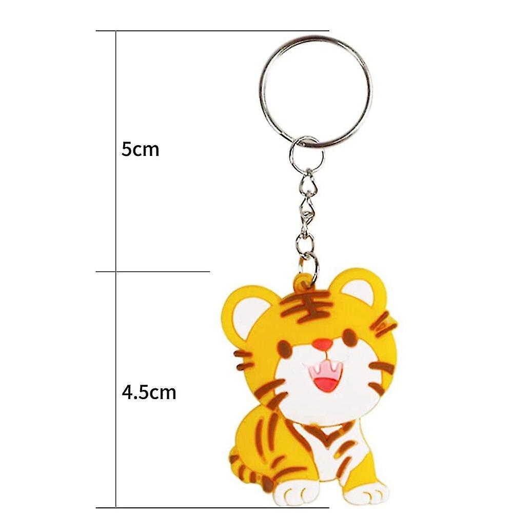 30pcs 2022 Tiger Year Cartoon Tiger Keychains Keyring For Keys Bags ...