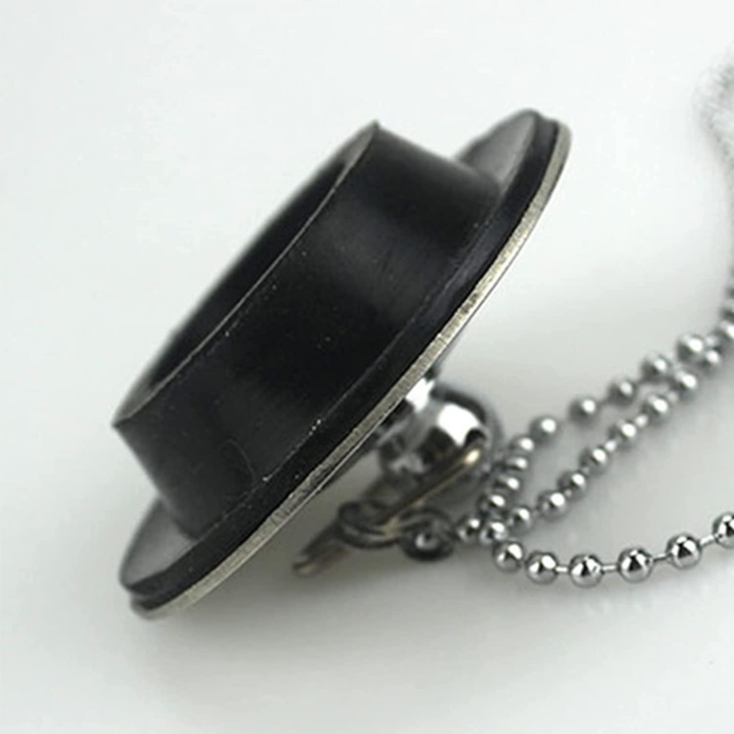 Sink Stopper With Chain Rust Proof Bathtub Drain Stopper With Rubber ...
