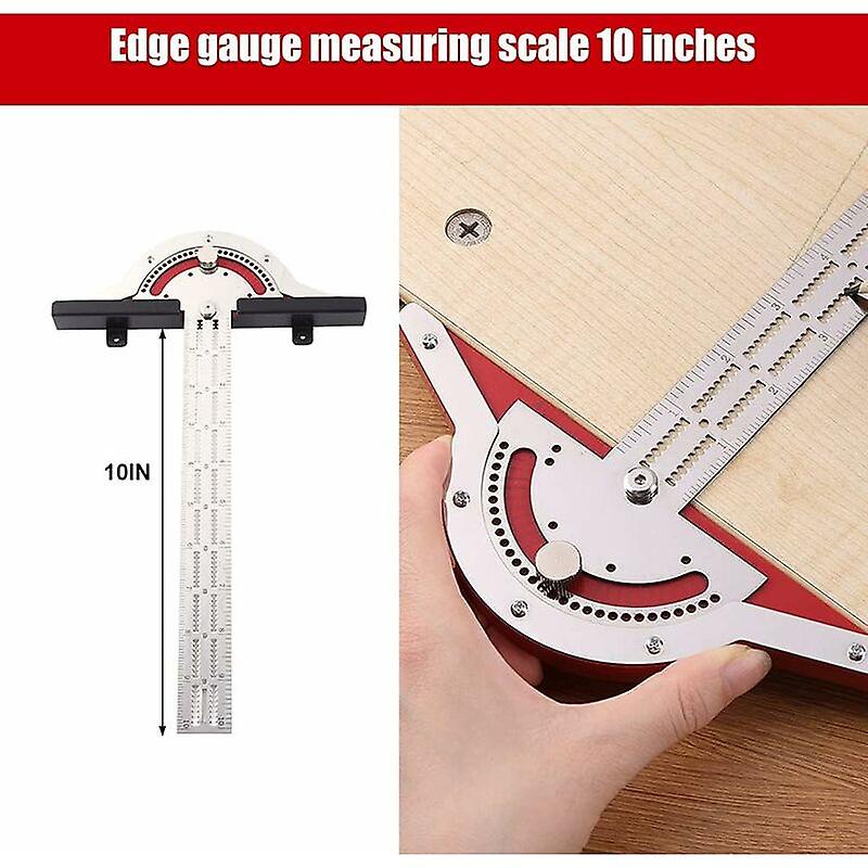 10 Inch Carpenter's Edge Ruler Stainless Steel Protractor Carpenter's ...