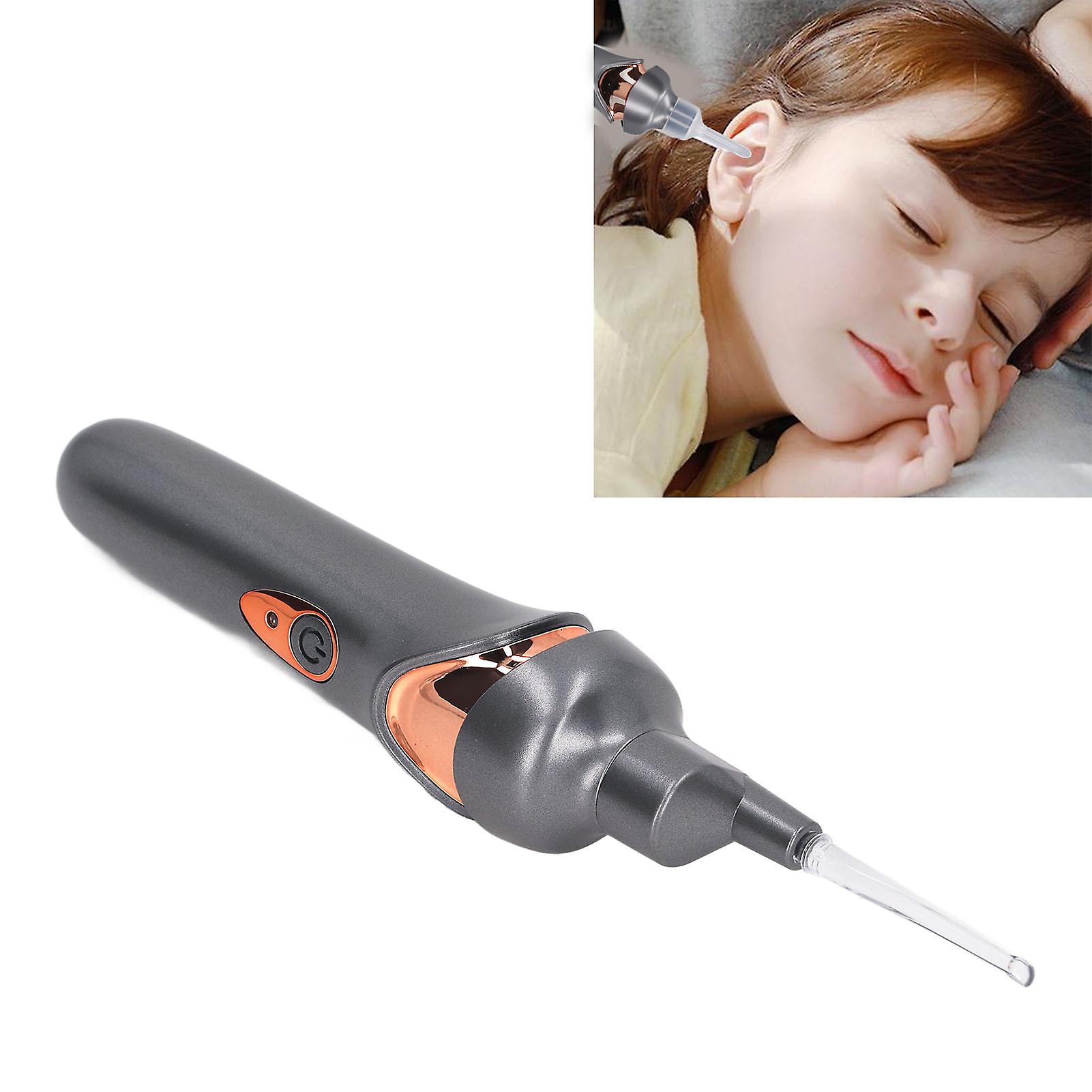 Electric Ear Vacuum Cleaner with LED Light Soft Tip USB Charging Ear ...