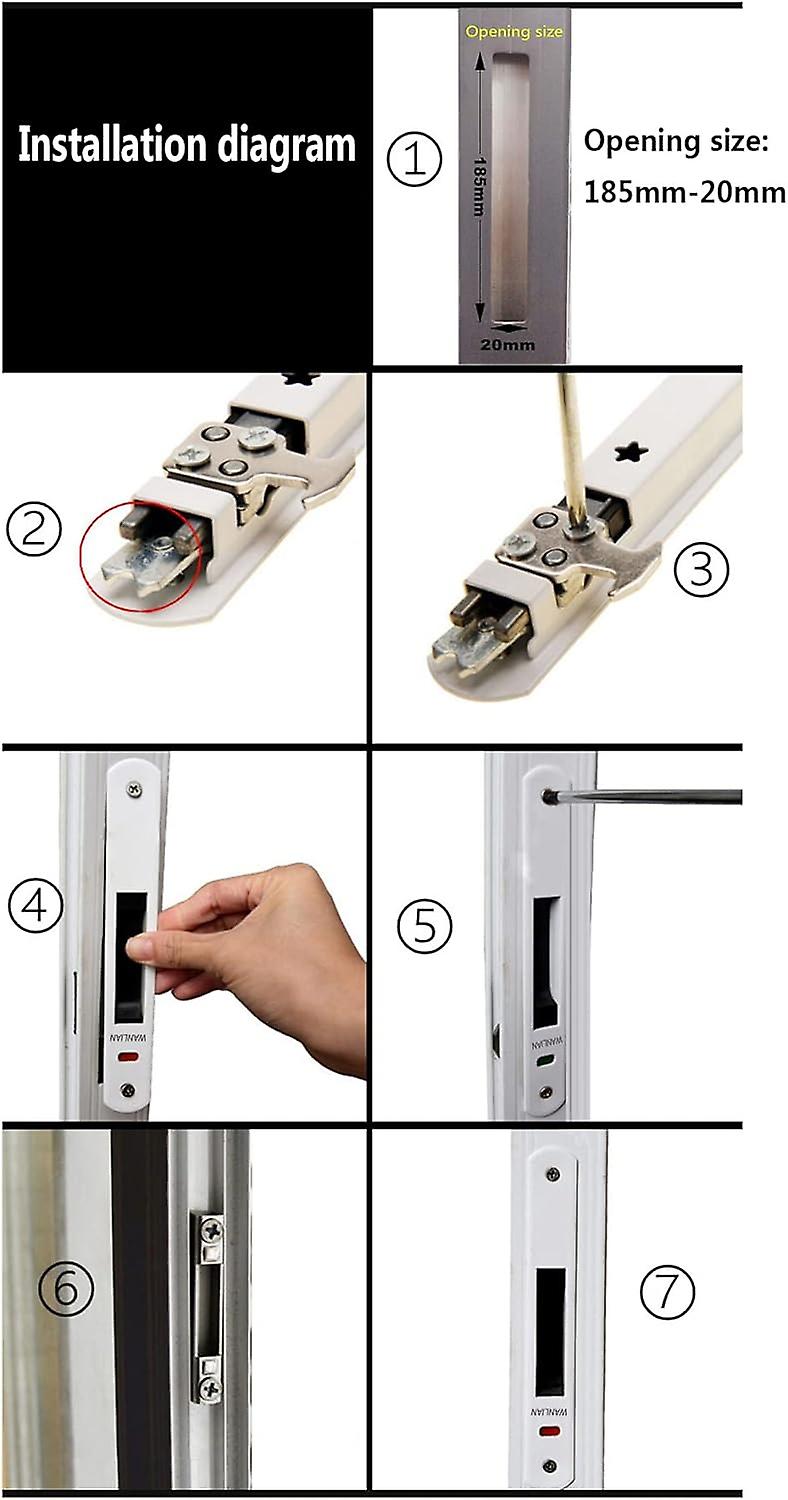 (White) Sliding Window Hook Lock Sliding Door Lock | Fruugo UK