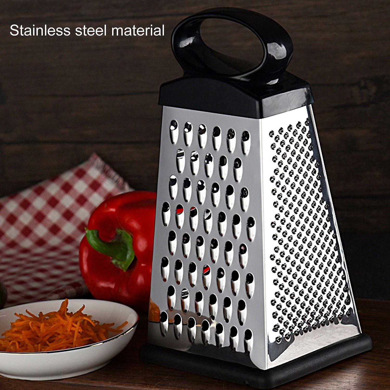 Vegetable Grater Base Ergonomic Handle with Rubber Ring Four-side ...