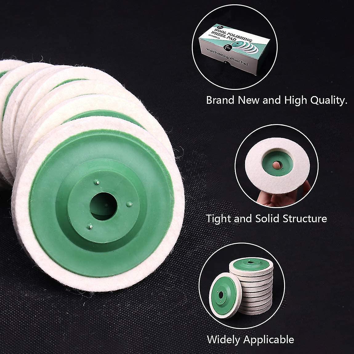 10pcs Diameter 100mm Polishing Wool Polishing Wheel Pad Buffer Disc ...