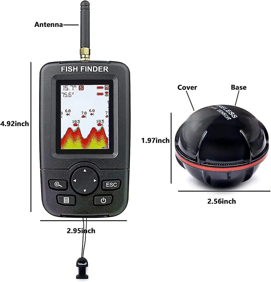 Lucky Wireless Sonar Alert Underwater Echo Sounder Fishing Detector ...