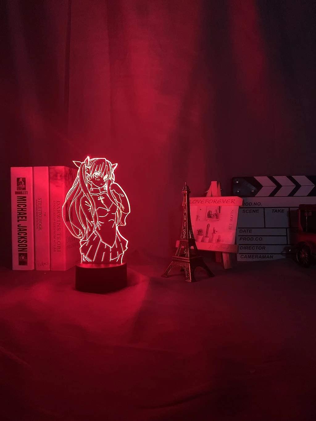 Veeki Anime Fate Stay Rin Tohsaka lamp Cool 3D Illusion Night Lamp Home ...