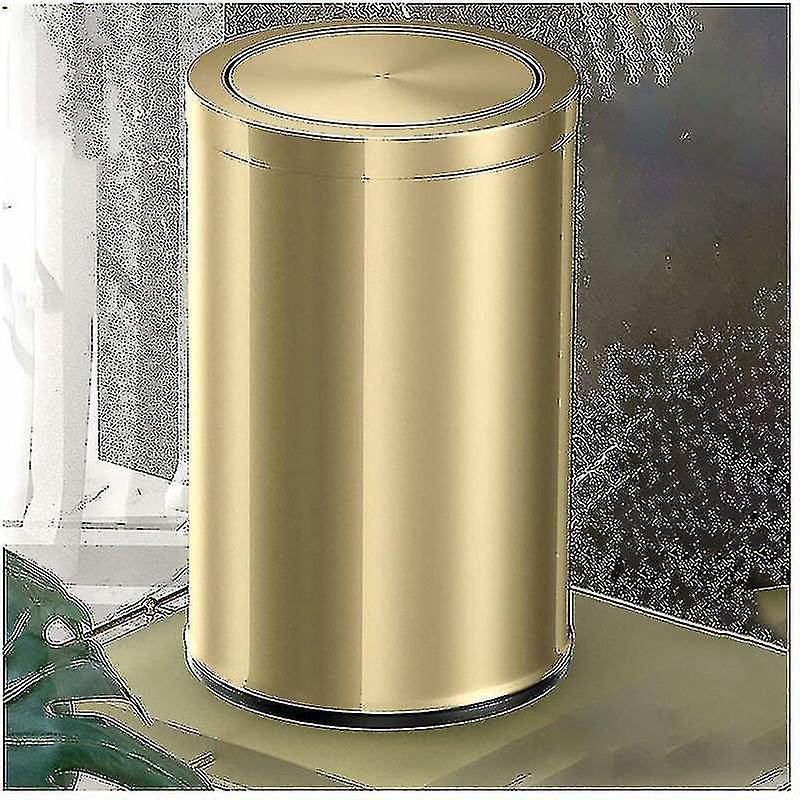 2024 Ln-bathroom Bin With Swing Lid, 9l Small Bin, Metallic Gold Steel ...