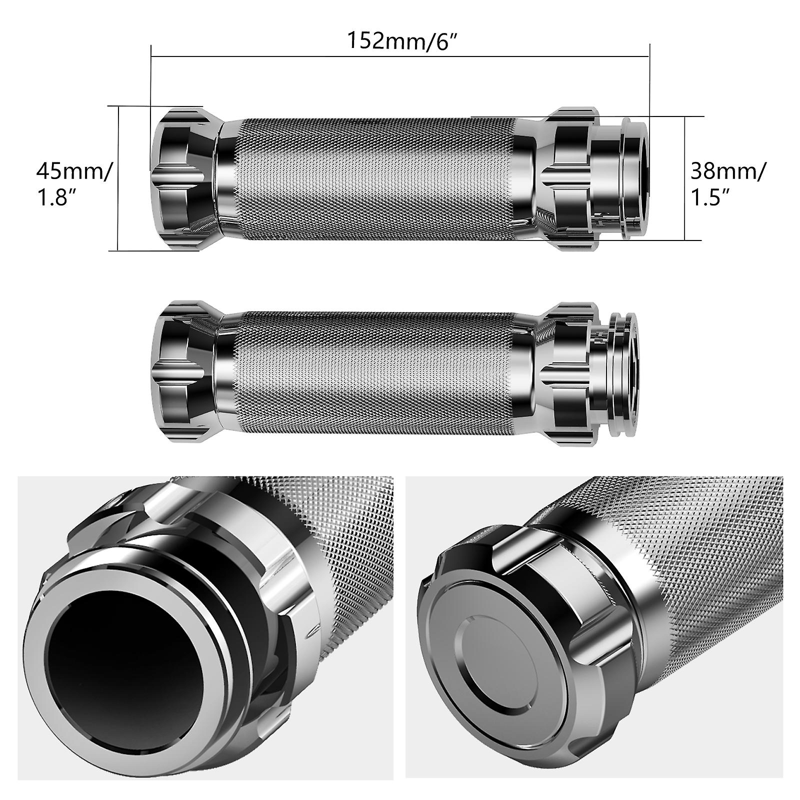 Chrome Handlebar Hand Grips For Harley Road King Road Glide Street ...