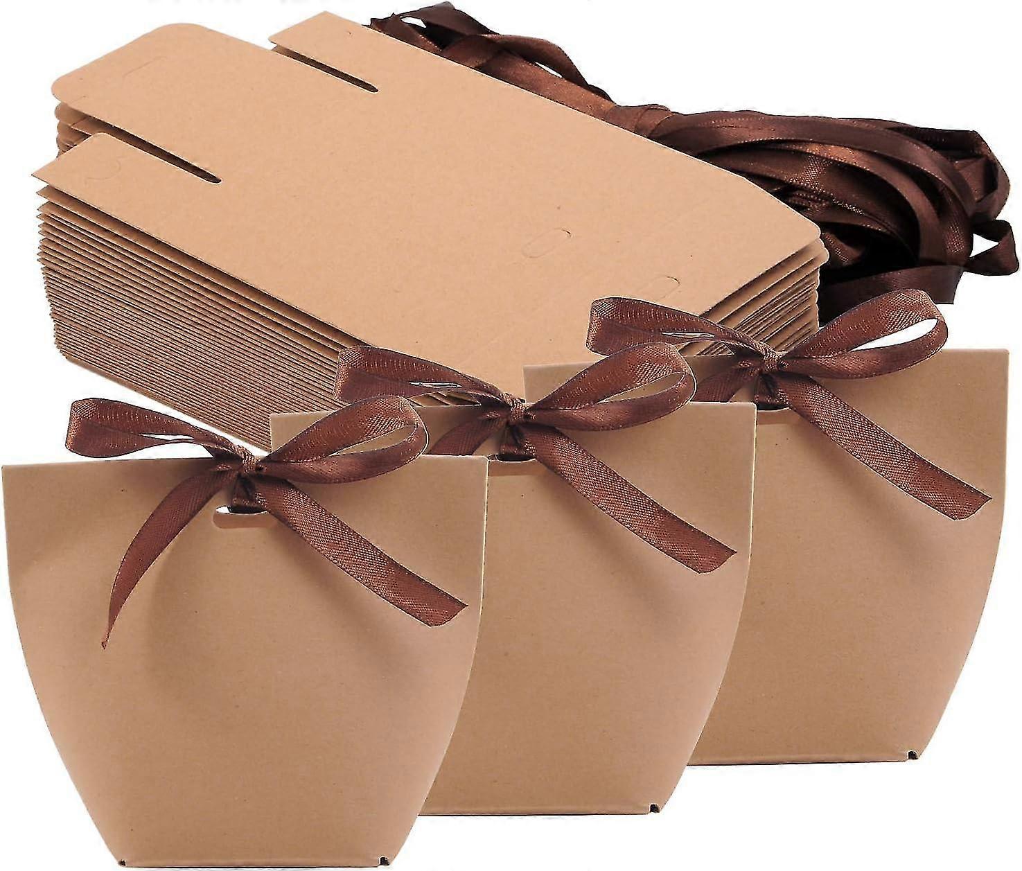 Kraft Paper Candy Boxes, Sweet Wedding Favour Boxes, Diy Party Gift ...