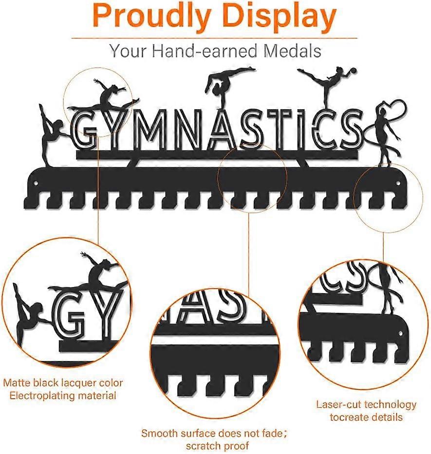 Figure Gymnastics Medal Hook Female Gymnast Sports Medal Holder Display ...