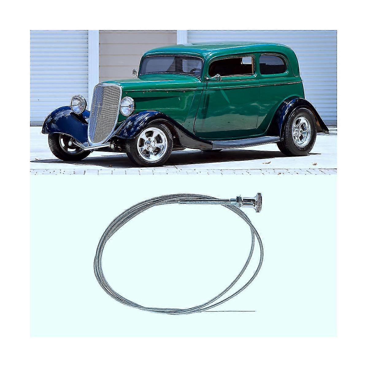 Chrome Universal 6 Ft Carburetor Cable Pull Throttle Cable for Hot Rat ...