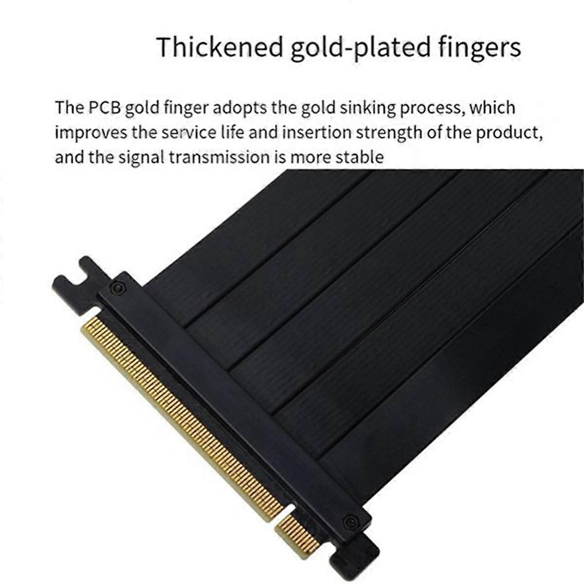 PCIe 4.0 X16 Extension Cable 200mm 180 Flexible PCIe Connector ...