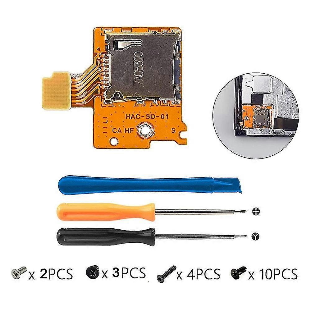 Sd Card Slot Board Replacement Repair Kit Repair Parts for Switch Ns Tf ...