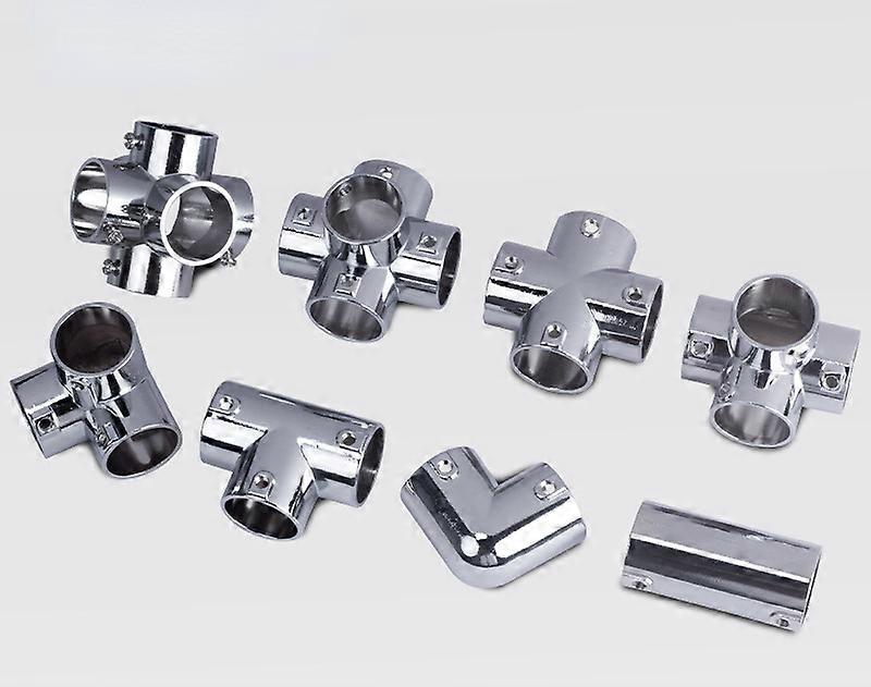 Round pipe connector zinc alloy tee right-angle four-way T-pass elbow ...