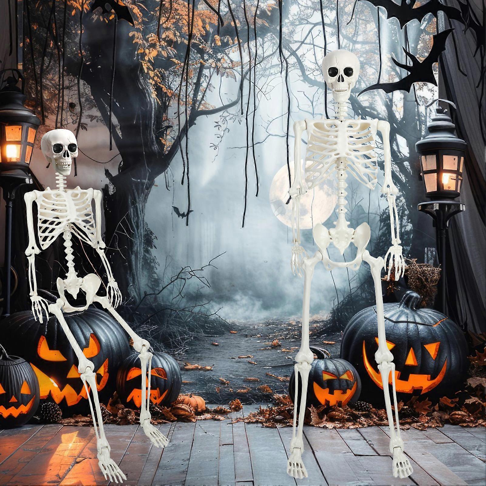 Halloween Skeleton Decoration 35" Full Body Skeleton Bone Statue ...