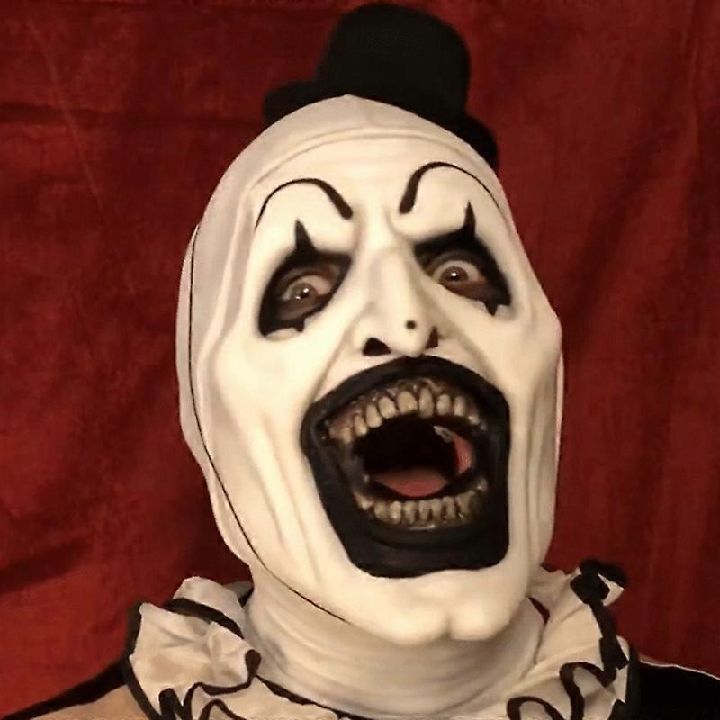 Terrifier Art The Clown Horror Mask Cosplay Funny Evil Joker Hat Latex ...