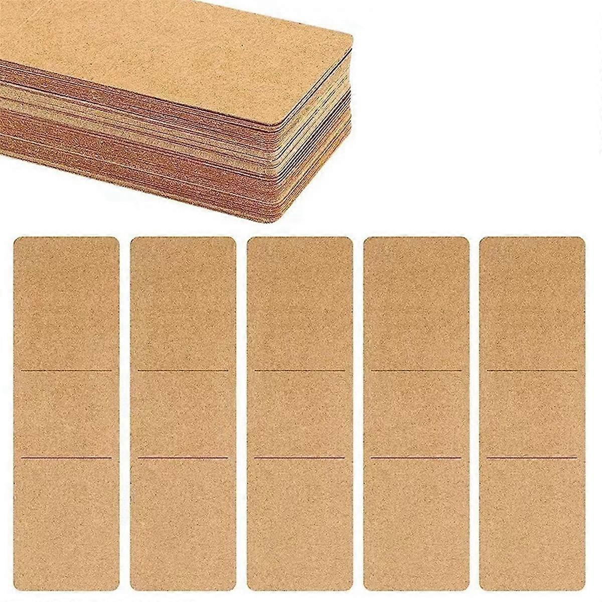 100 Pcs Resin Bookmark Holder Kraft Bookmark Sleeves Brown Book Markers ...