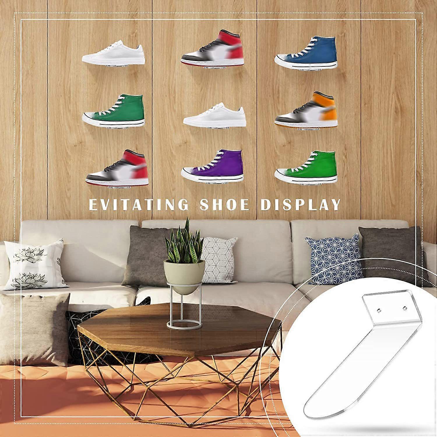 10Pcs Floating Shoe Display,Sneaker Shelves Wall Mount Levitating Shoe ...