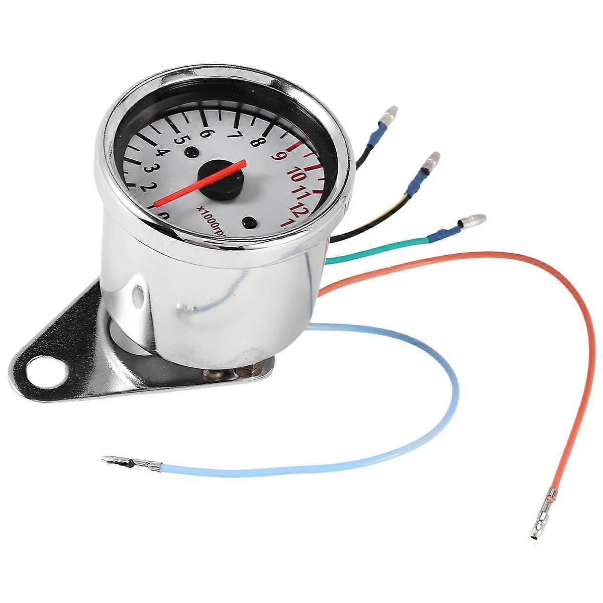 Universal Motorcycle Scooter 13000RPM Analog Tachometer Gauge Night ...