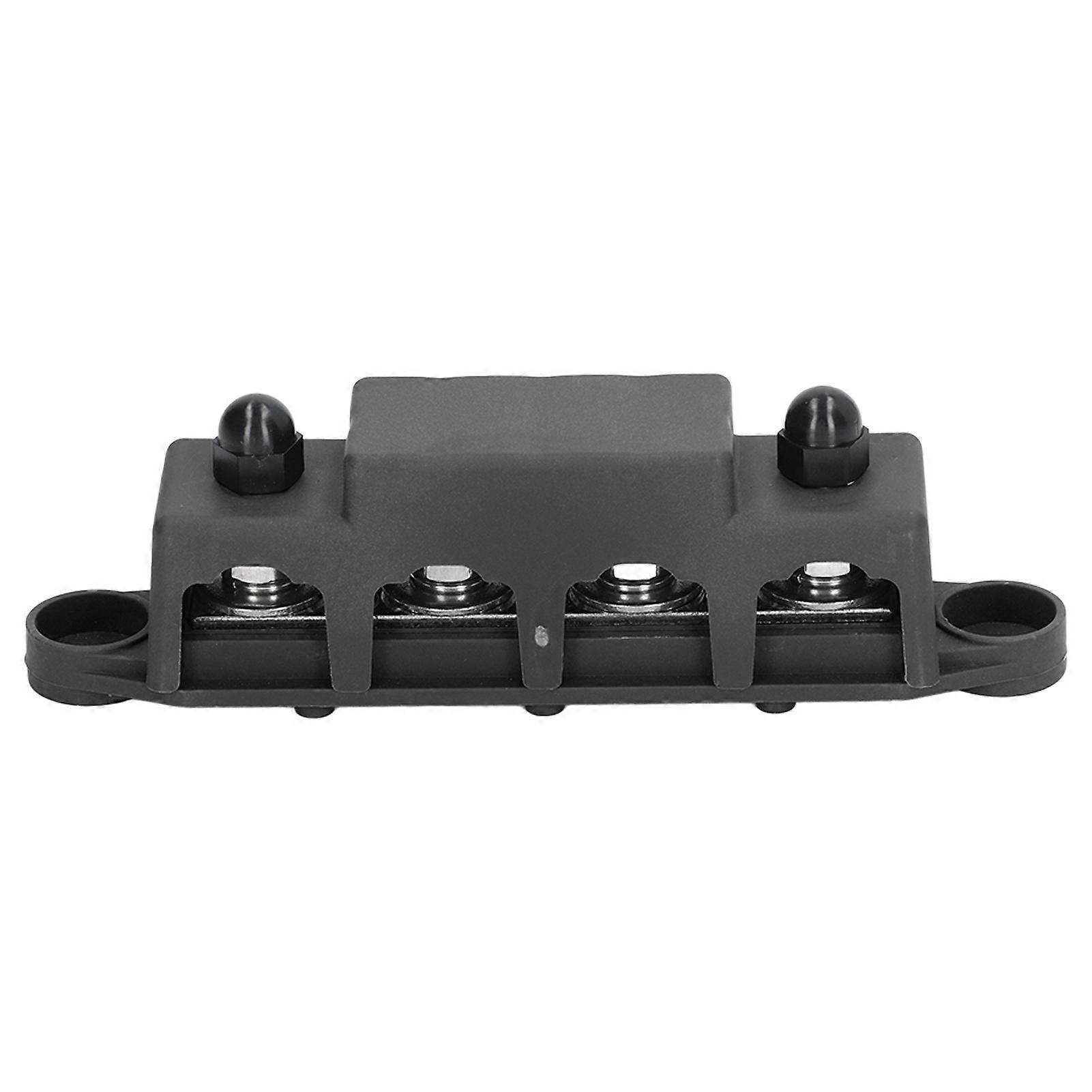 4 Stud Power Distribution Block with Cover 3/8in Marine Busbar for RVs ...