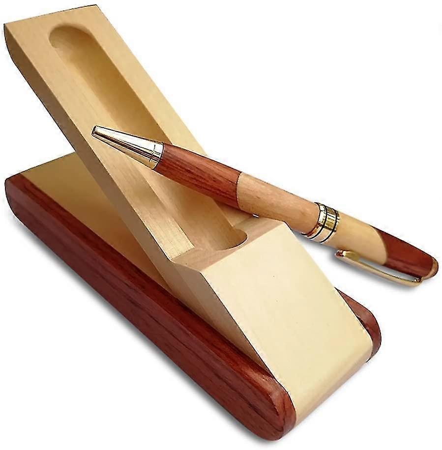 Luxury Wooden Ballpoint Pen Gift Set With Business Pen Case Display ...