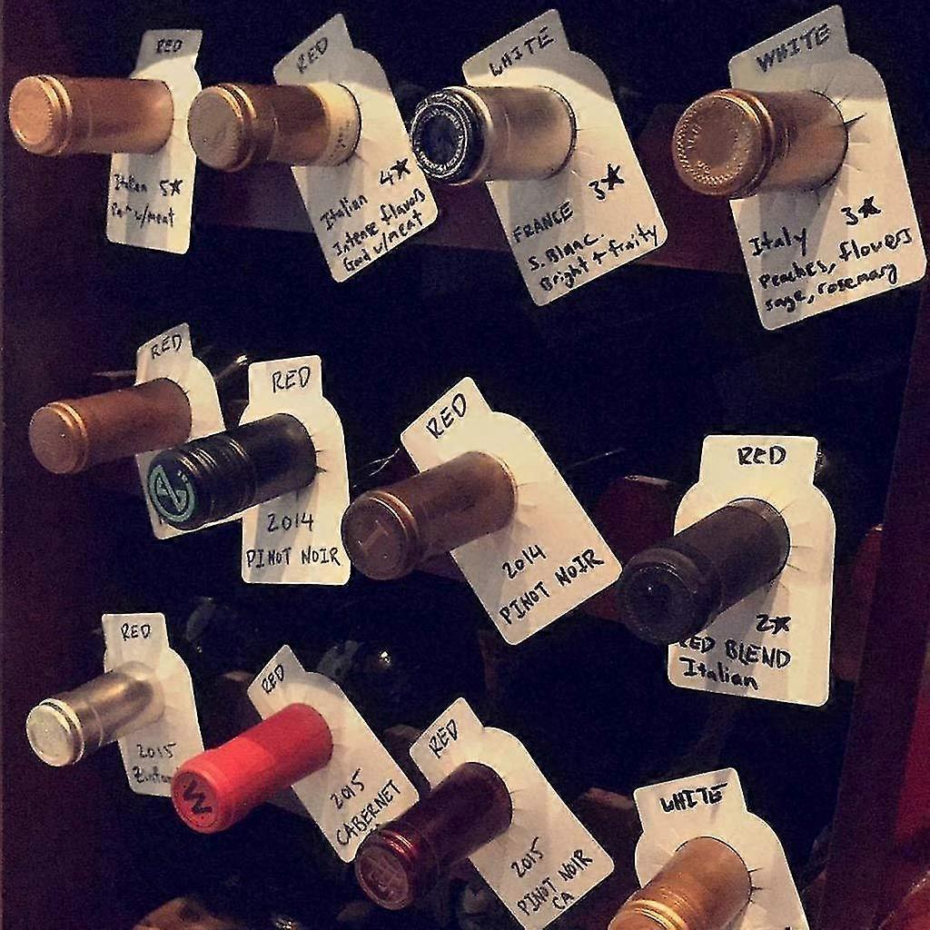 Reusable Plastic Wine Bottle Tags Wine Cellar Neck Labels For Wine ...