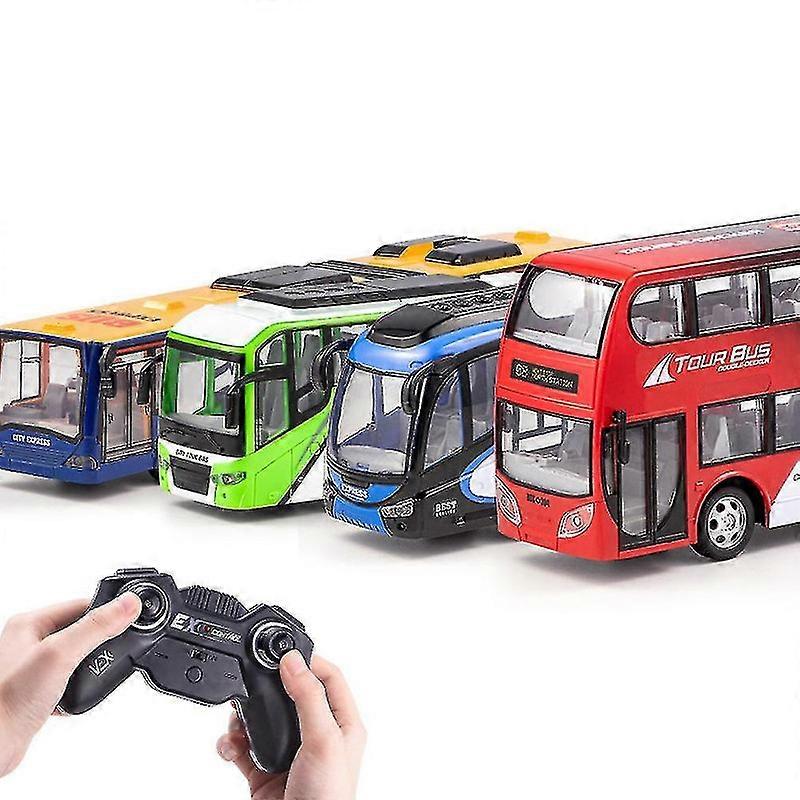 wireless Remote Control Bus With Light Simulation Electric Large Double ...