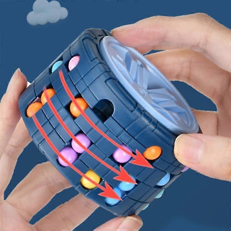 3d Cylinder Puzzle Toy Magical Bean Cylinder Gyro Rotate And Slide ...