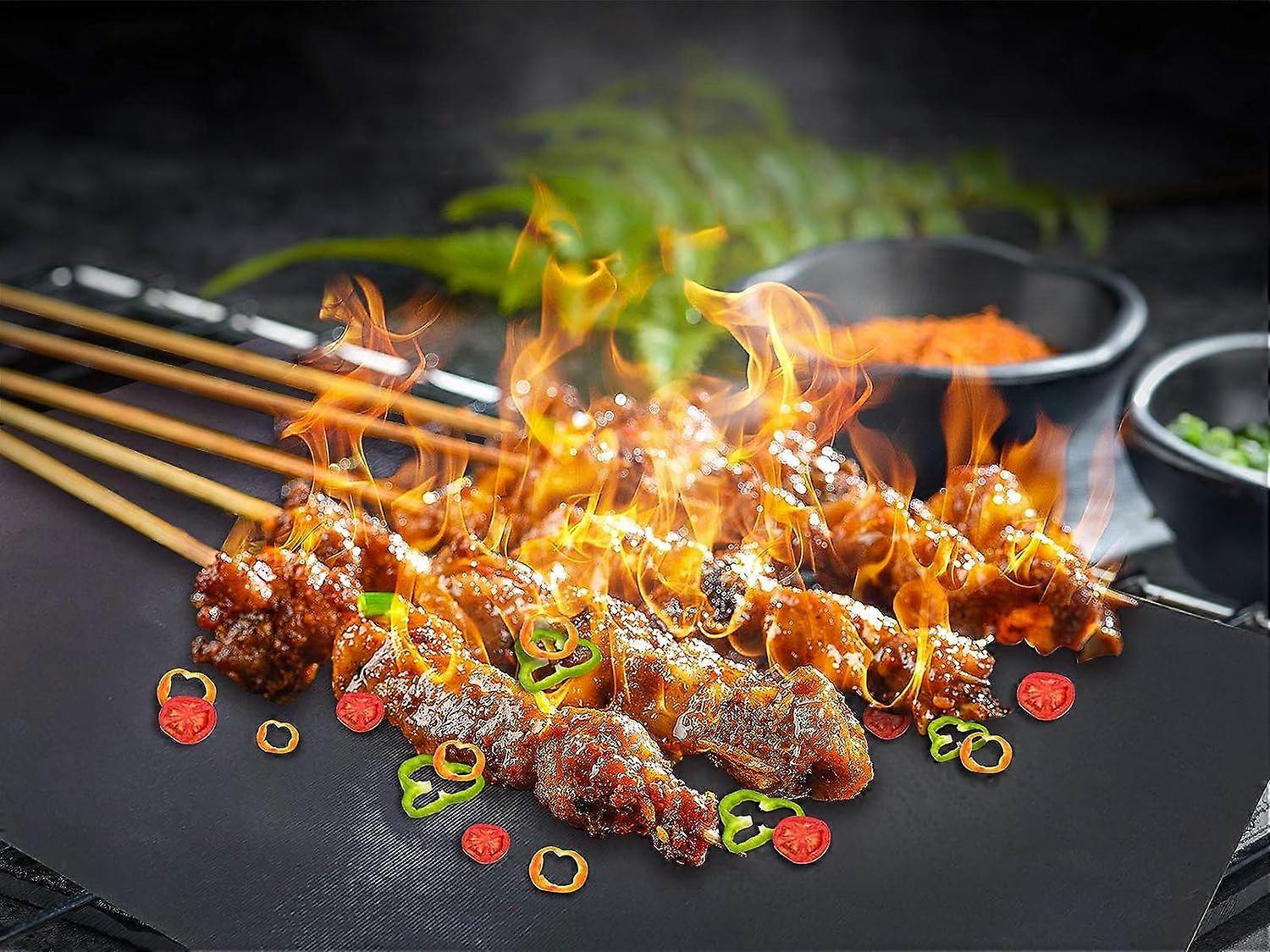 BBQ Grill Mat, Non-Stick Grill Mats, Baking Mat for Charcoal & Baking, Reusable Baking Paper ...