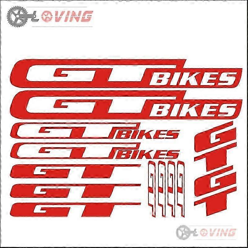 13pics/set Frame Stickers Gt Laser Reflective Stickers Diy Bike Decals ...