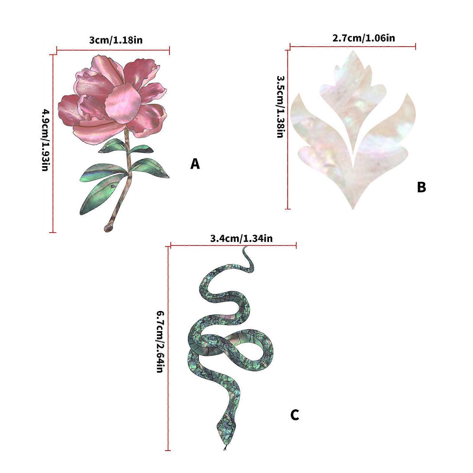 Guitar Headstock Decal Sticker Guitar Neck Sticker Removable Inlay ...