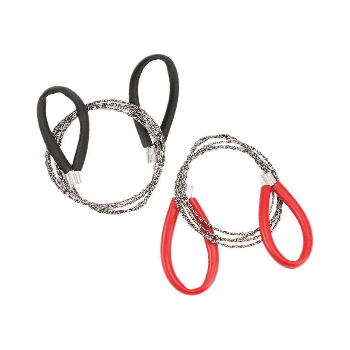 2 Pcs PVC Pipe Cable Saw Stainless Steel Wire Saw Hand Pocket String ...