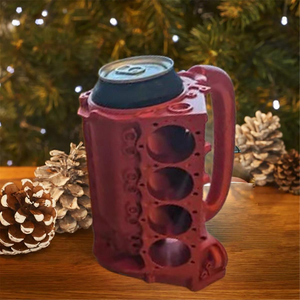 Engine Block Can Mug,Funny Mechanic Engine Mug 12 Oz Jar Holder Car ...