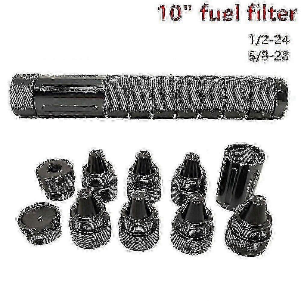 10 Aluminum Alloy Fuel Filter Kit - Threaded Fuel Filter, Universal Fit ...