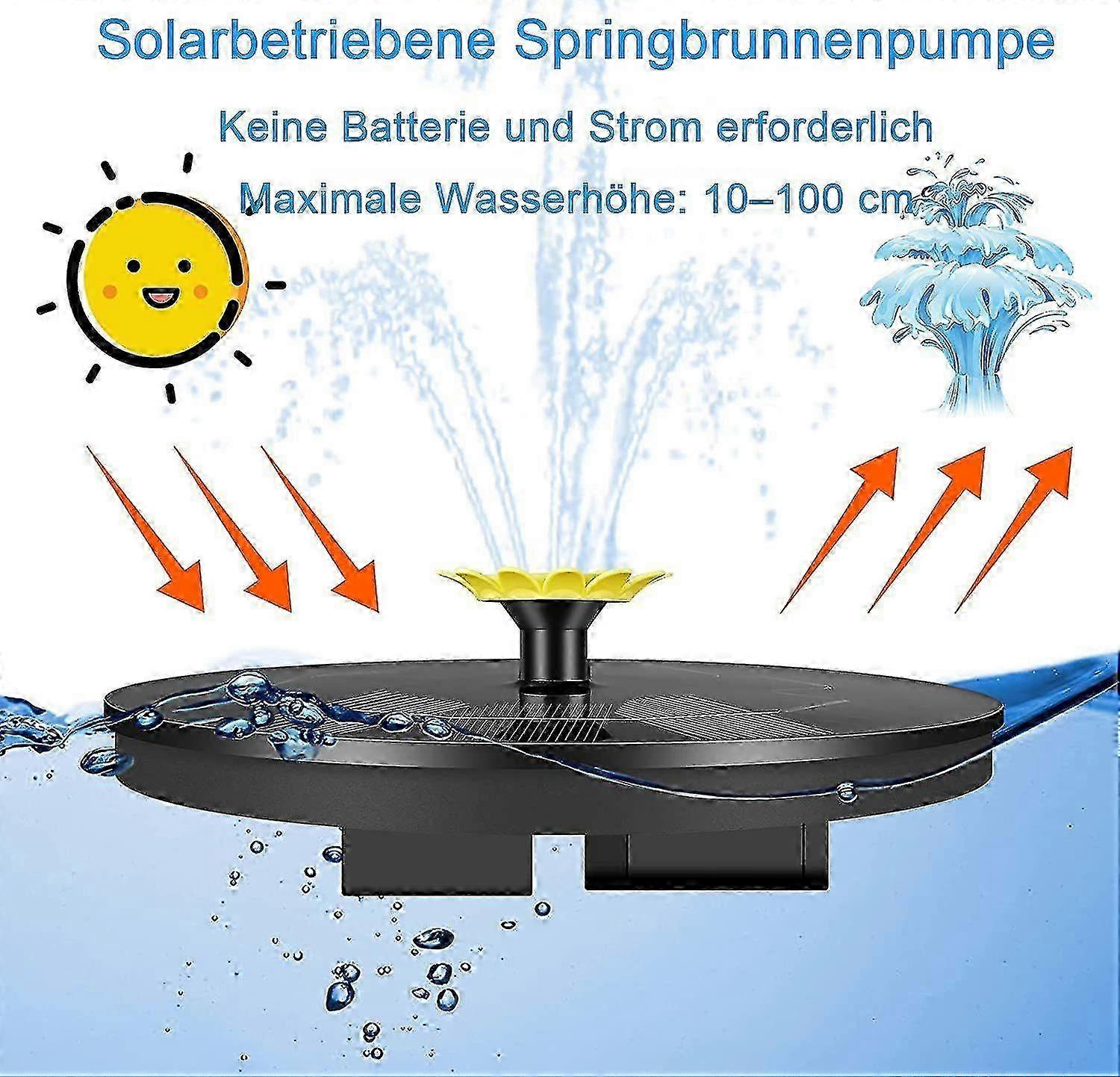 Solar Fountain Pump 9 Effect Garden Floating Solar Pond Fountain ...