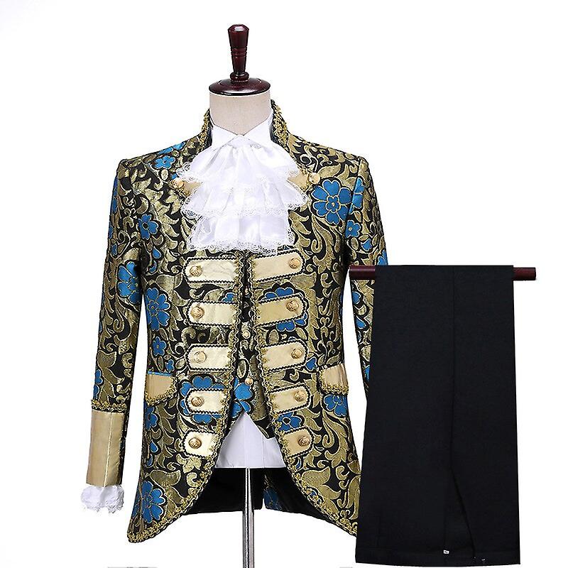 Victorian Medieval Prince Costume 4 Piece Suit Deluxe For Men Vintage ...