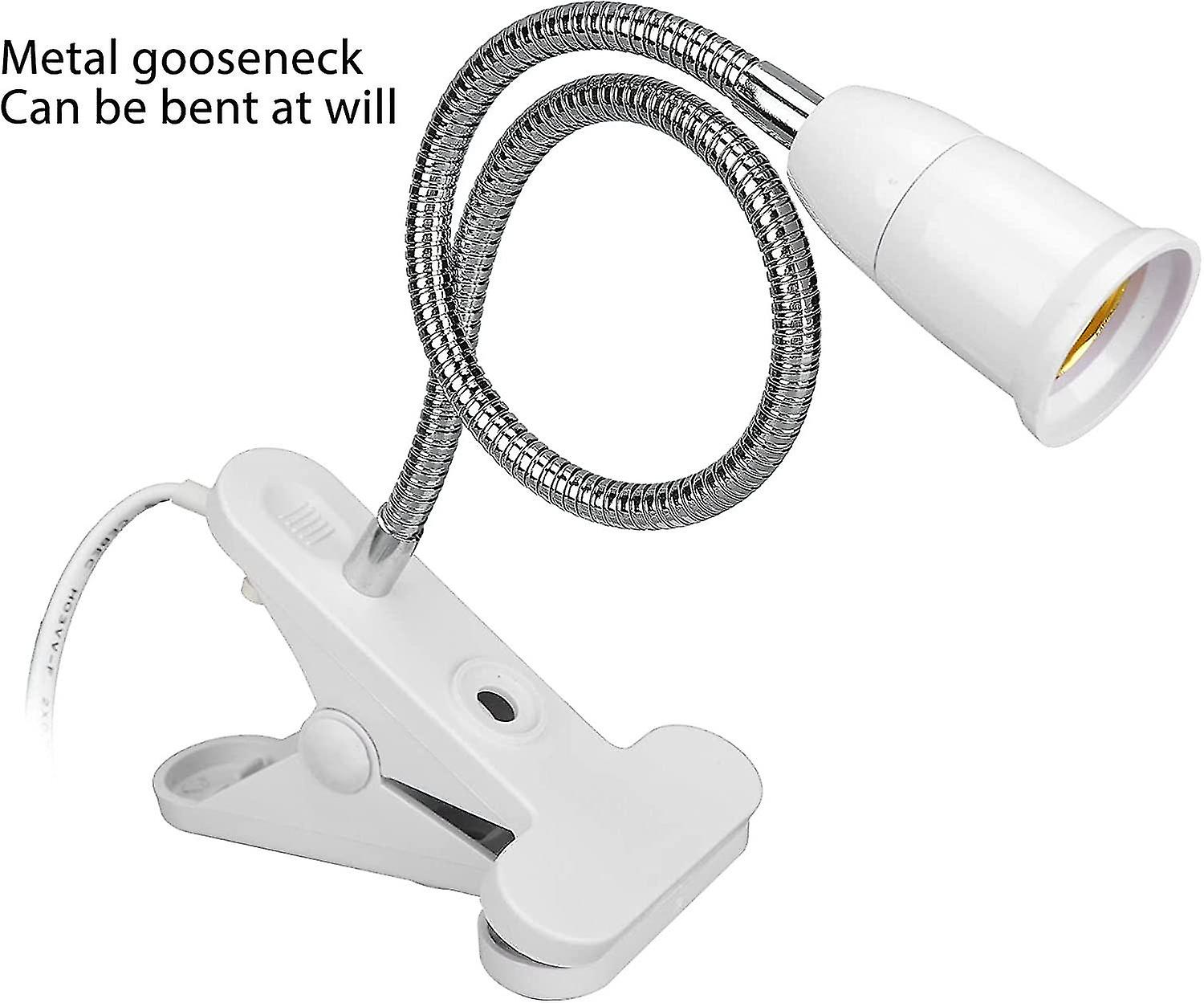 Desk Lamp Holder, Led E27 Clip Light Socket With On/off Switch, 360 ...