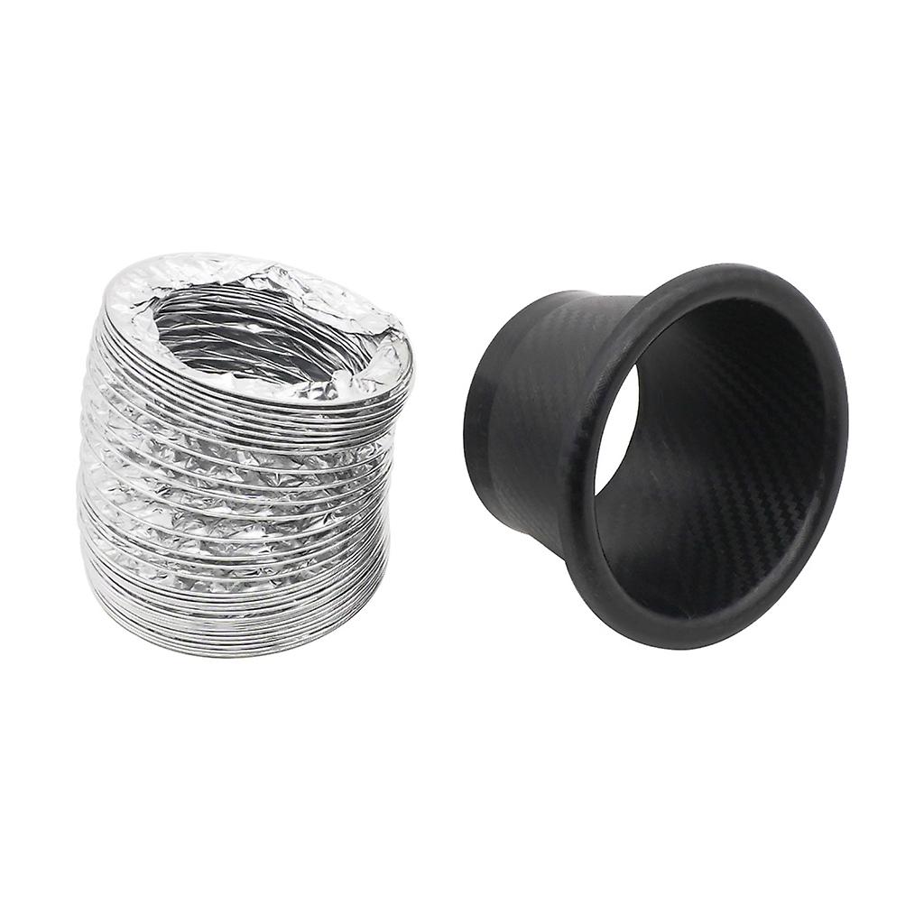 Car Bumper Turbo Air Intake Trim Kit Grill Mount Pipe Funnel Set ...