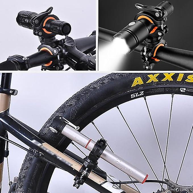 [2 Pack] Flashlight Holder, Mount Bicycle Mounting Bracket Flashlight Holder Torch Clip 360º ...