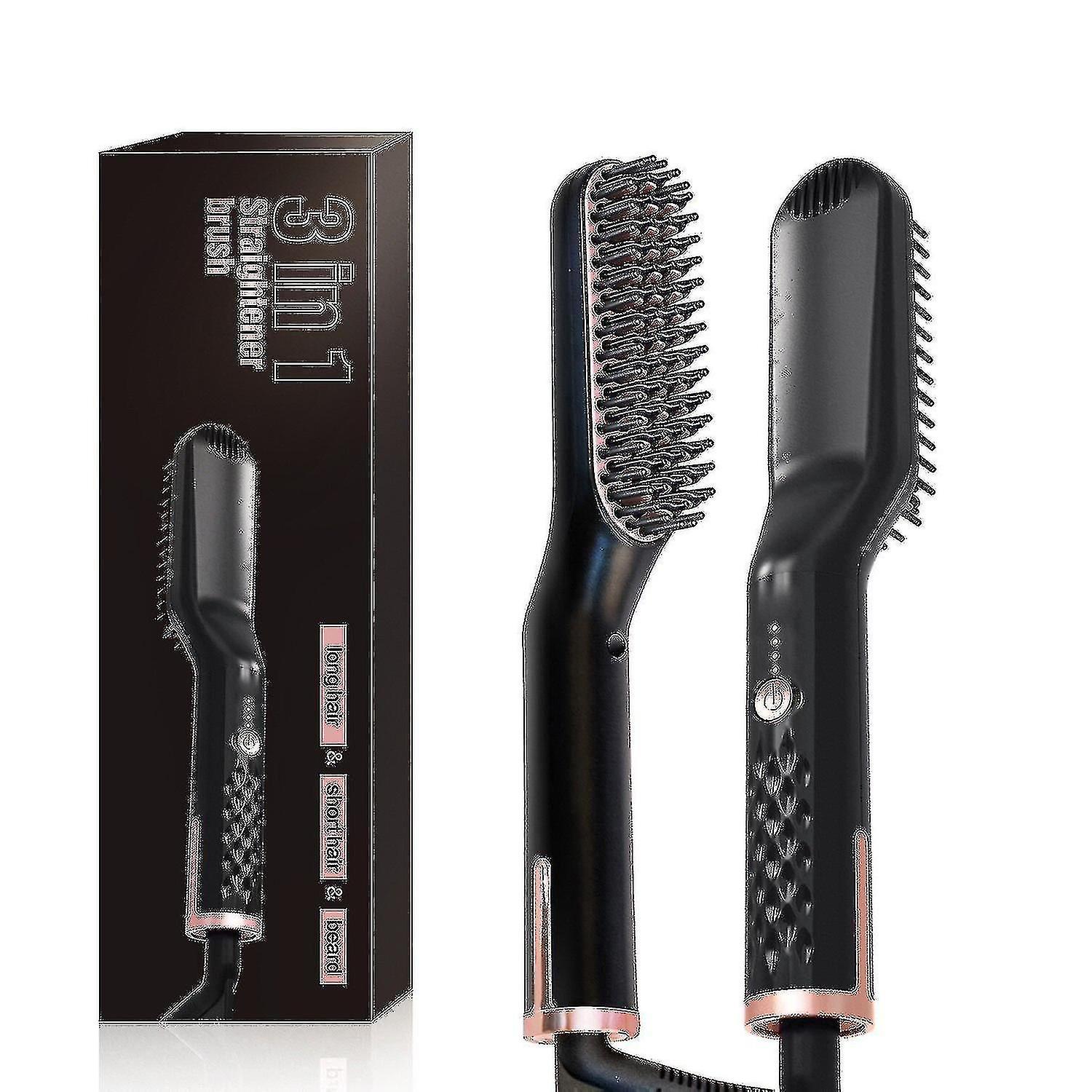 Men Beard Straightener Hot Heating Comb Electric Hair Brush ...