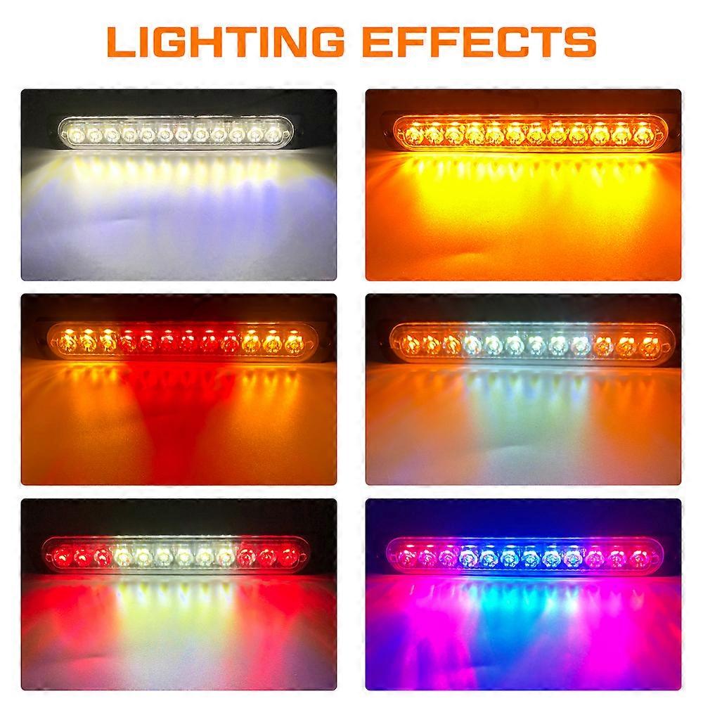 12 LED Strobe Warning car light White Red Blue Led Side car light Tail ...