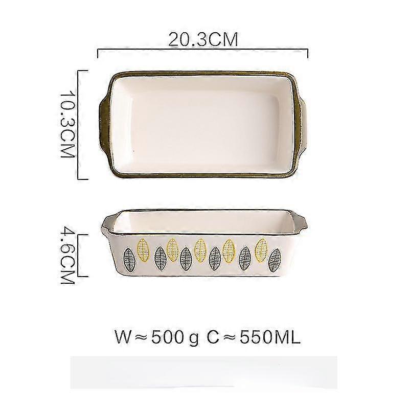Ceramic Baking Dish Roasting Lasagna Pan Rectangular Dish Bakeware Pan ...
