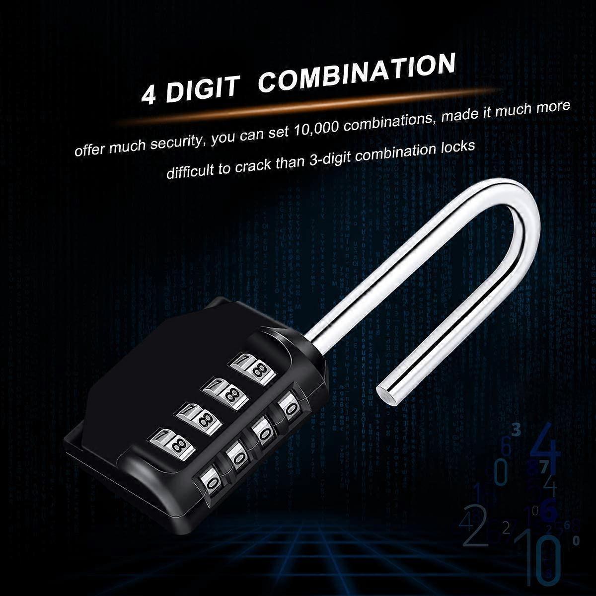 6.7cm Long Combination Padlock, Waterproof 4-Digit Combination Lock ...