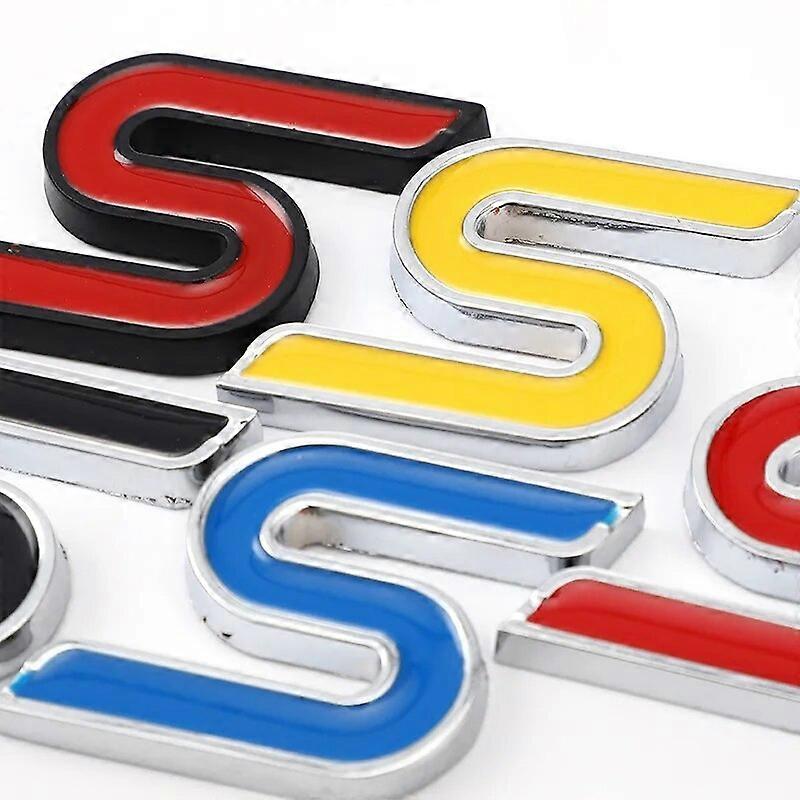 3d Metal S Logo Letters Car Front Grill Emblem Trunk Badge Decal For ...