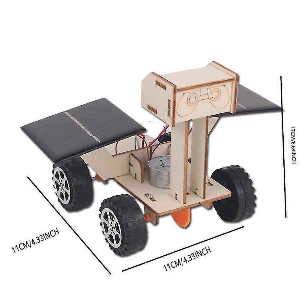 Kids Diy Solar Power Moon Rover Wooden Science Experiment Model Stem Kit Educational Toys For ...