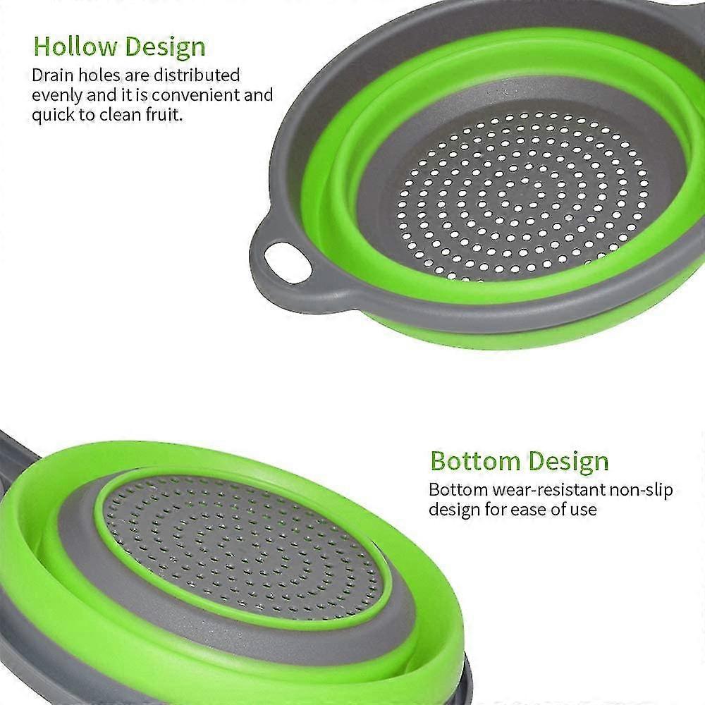 Collapsible Colander Strainer With Handle 2 Pack Extendable Strainers ...