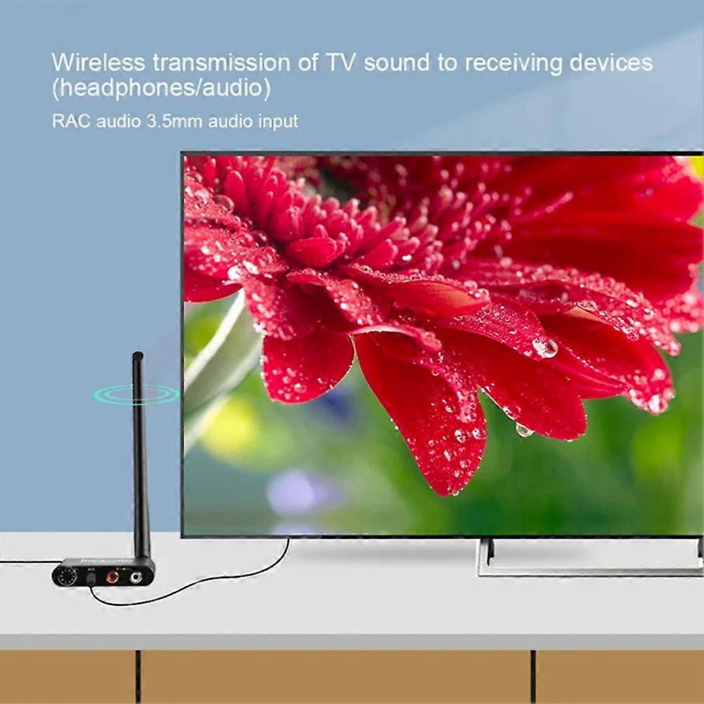 50M 2.4G Wireless Audio Music Transmitter and Receiver with 3.5mm R/L ...