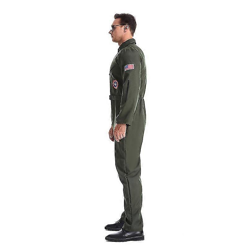 Adult Air Force Fighter Pilot Jumpsuit Flight Suit Costume With ...